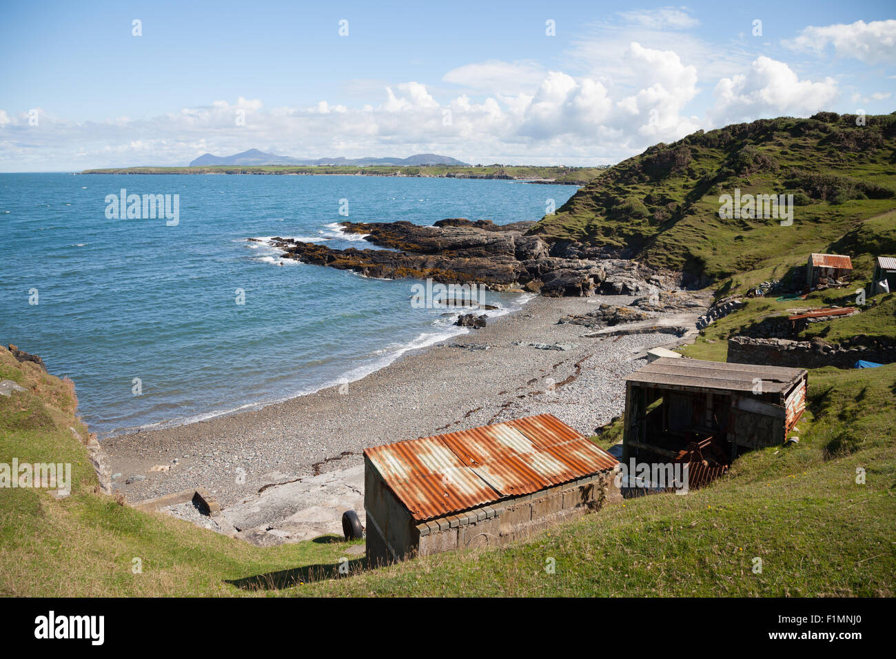 A view from the cliff top at Porth Cychod / Porth Ysgaden, Tudweiliog ...