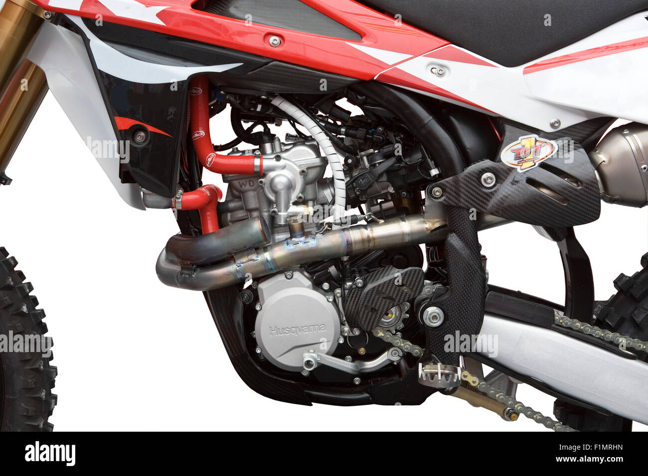 Motorbike, motorcycle on white, detail of the engine Stock Photo - Alamy