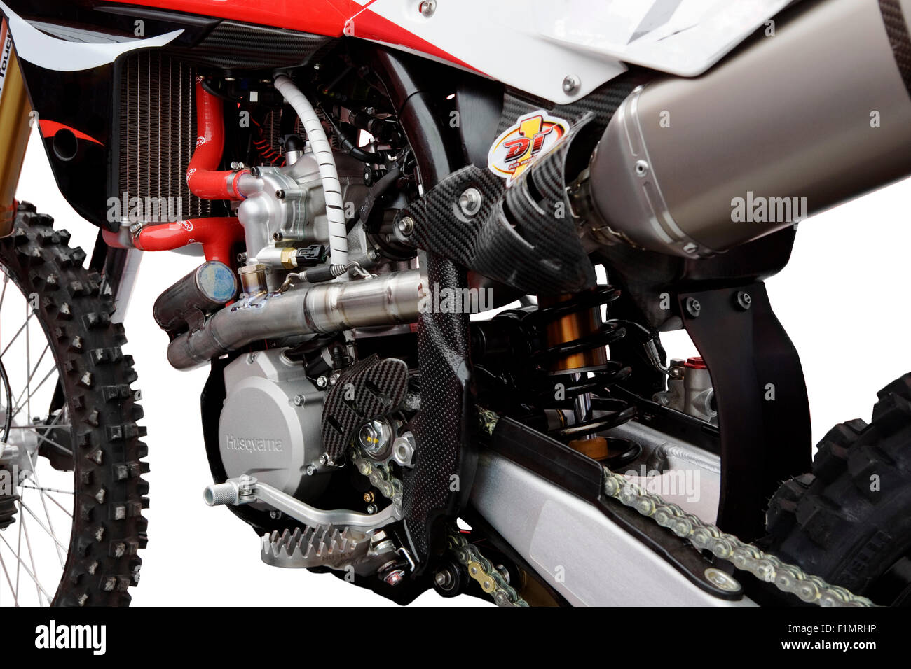 Motorbike, motorcycle on white, detail of the engine Stock Photo - Alamy