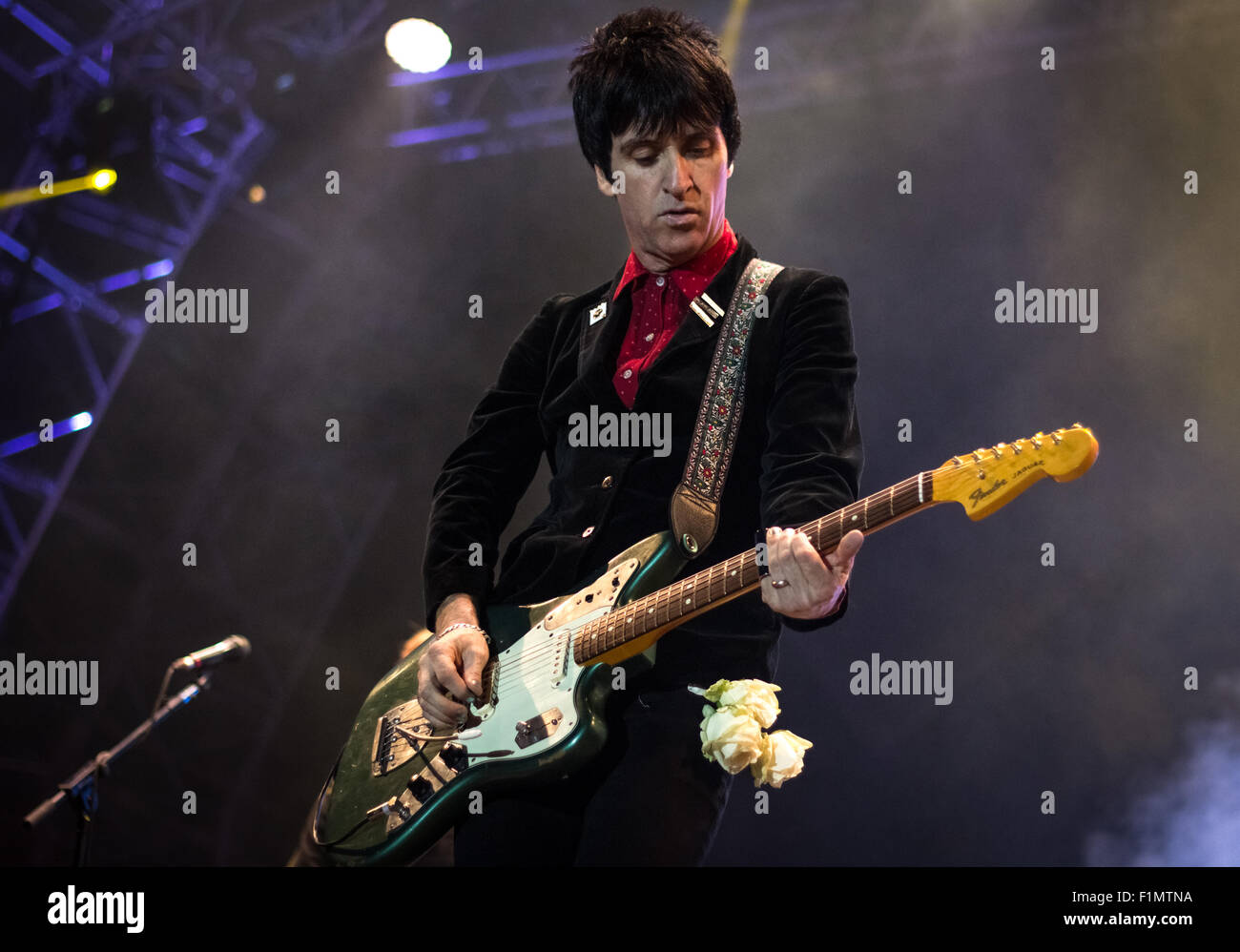 Johnny Marr playing guitar at Victorious Festival 2015 Stock Photo - Alamy