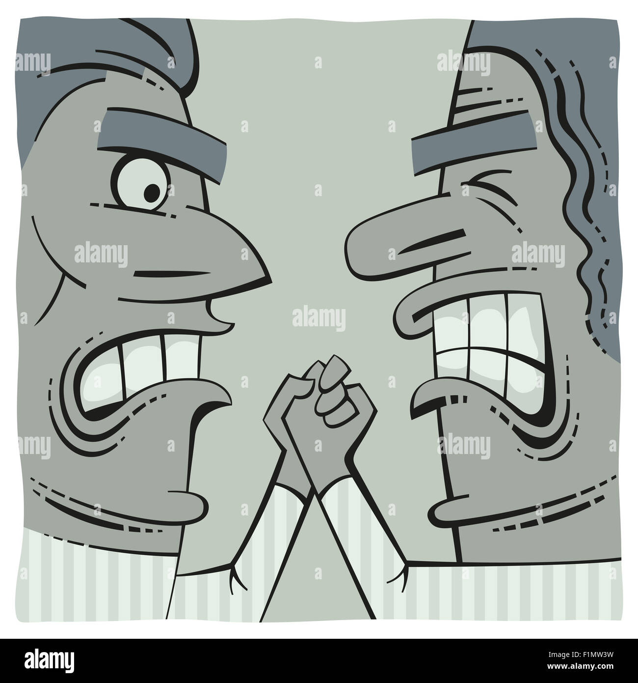 Nervous men Cut Out Stock Images & Pictures - Alamy