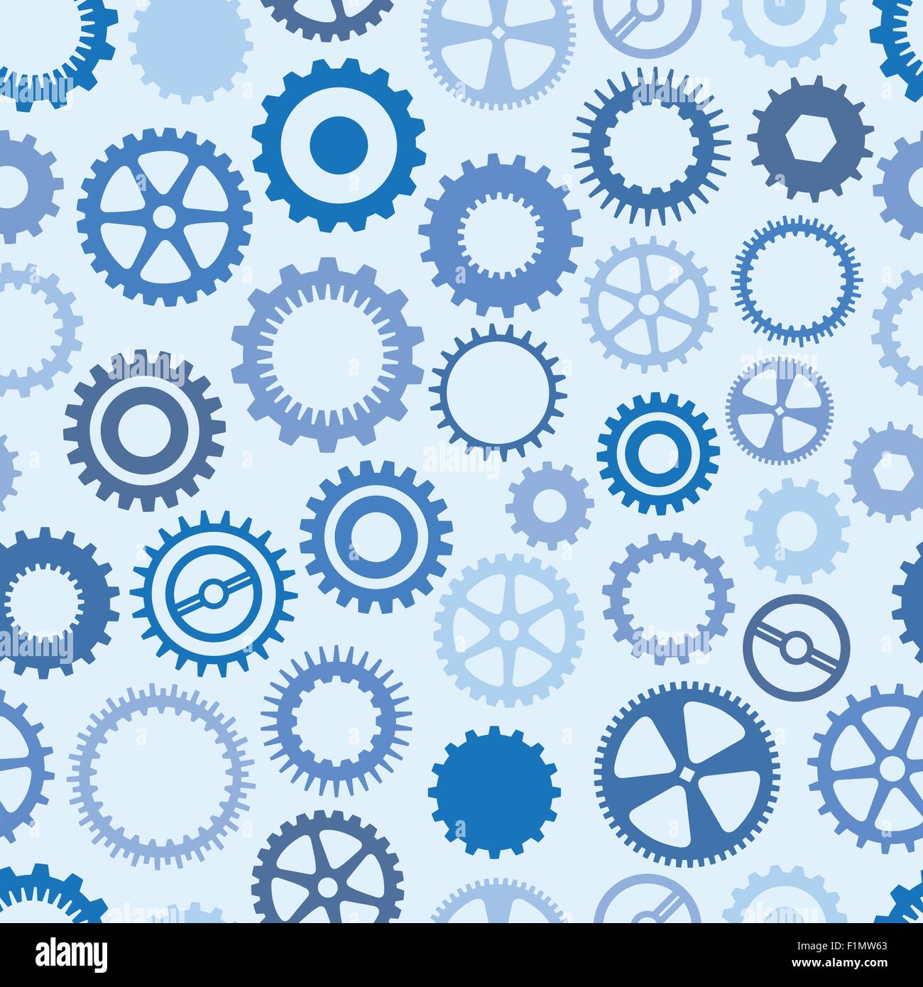 Seamless, Repeating Blue Cog Background Stock Vector Image & Art - Alamy