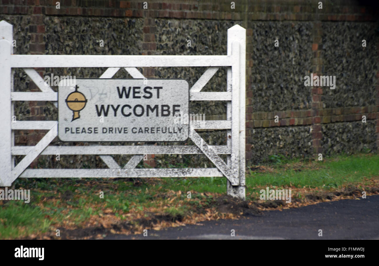 West Wycombe, Buckinghamshire, Town Sign, United Kingdom Britain Europe ...