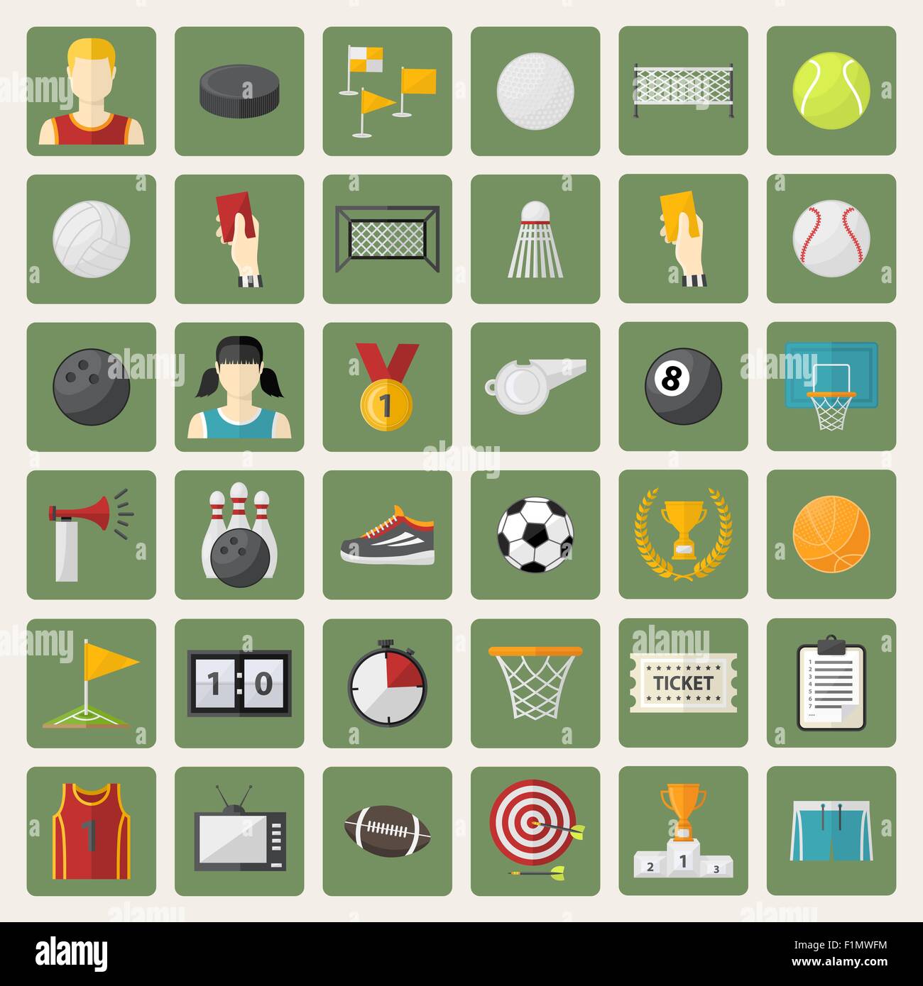 Vector big sports icon set Stock Vector Image & Art - Alamy