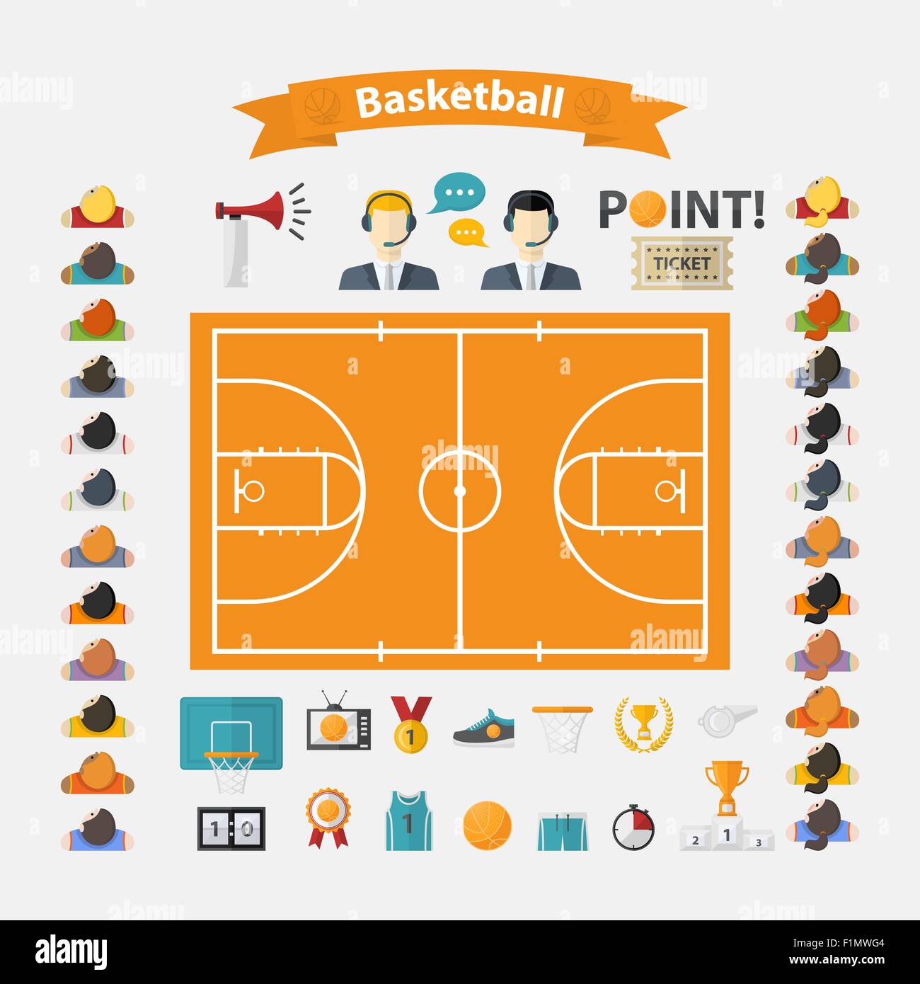 Basketball tv Stock Vector Images - Alamy