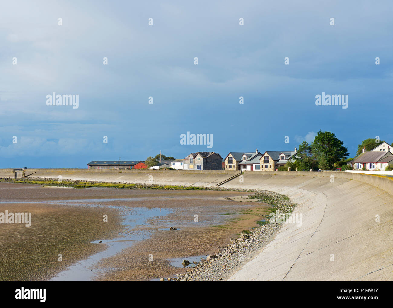 Sea defenses near Barrow-in-Furness, Cumbria, England UK Stock Photo ...