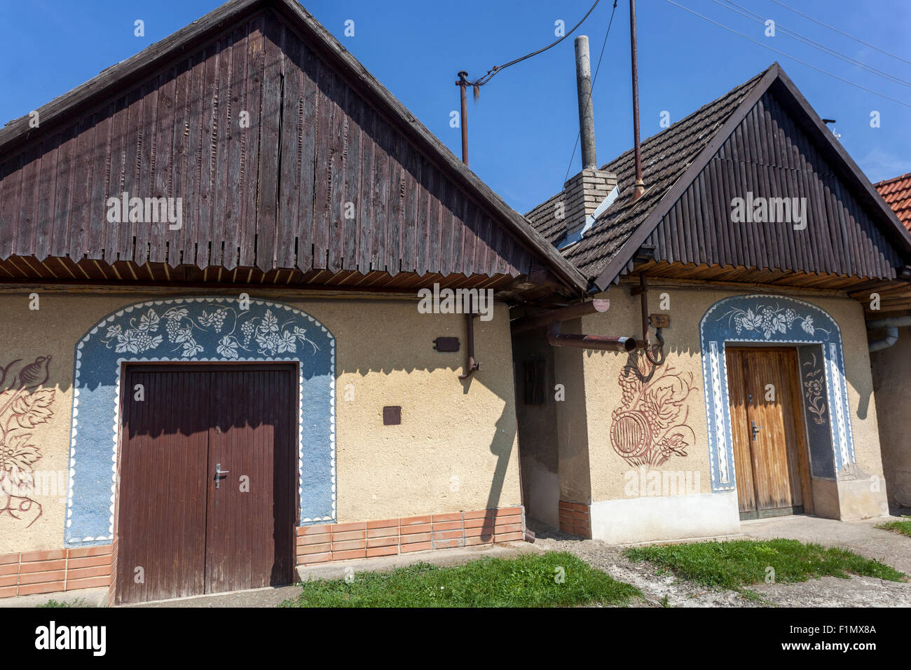 Wine cellars, Blatnice pod Svatym Antoninkem, Region Slovacko, South ...