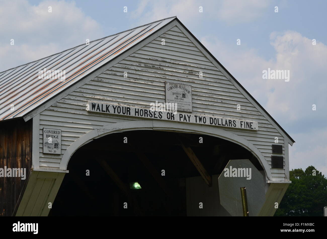 Sign on covered bridges hi-res stock photography and images - Alamy