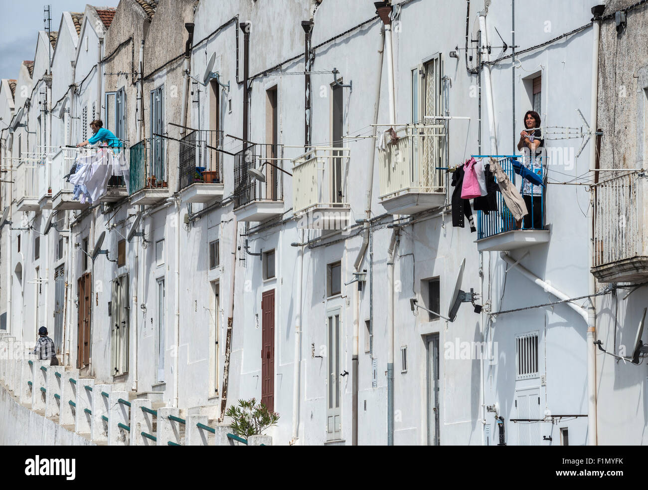 The Rione Junno district of Monte Saint'Angelo on the Gargano Peninsula ...