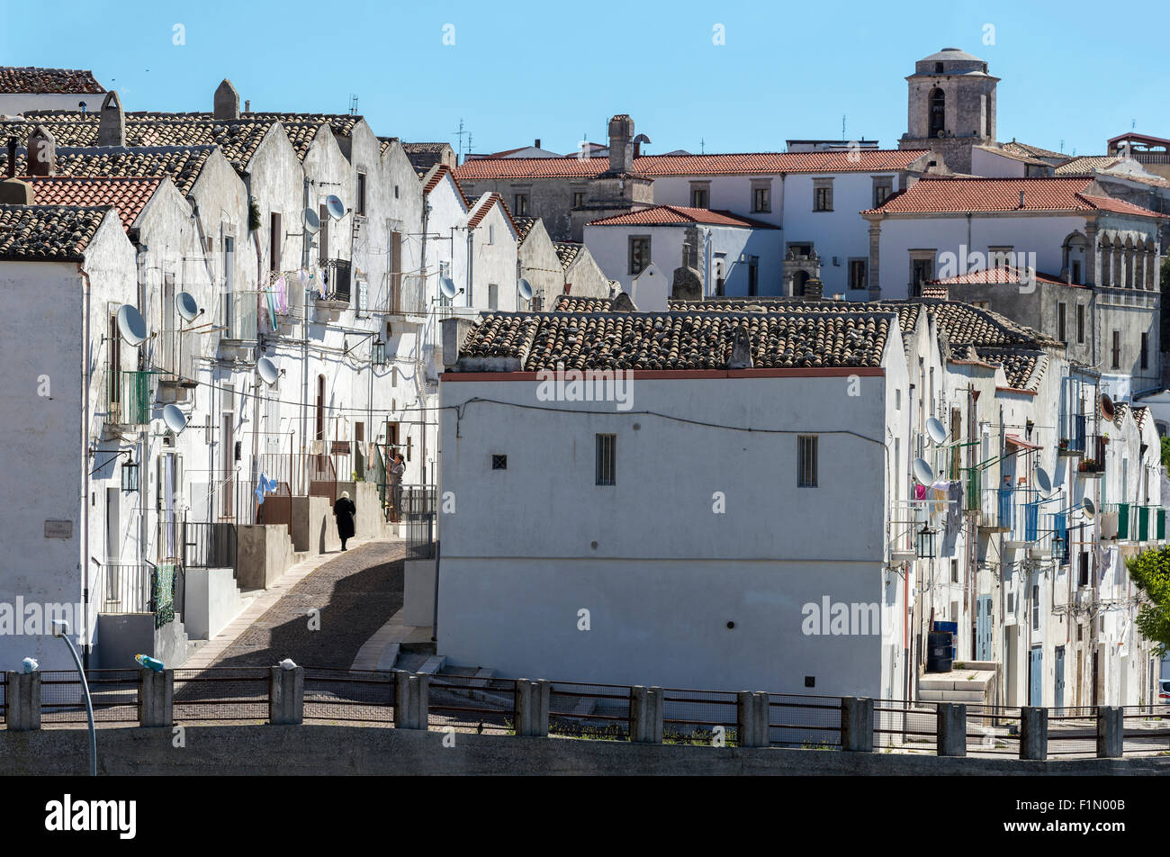 The Rione Junno district of Monte Saint'Angelo on the Gargano Peninsula ...
