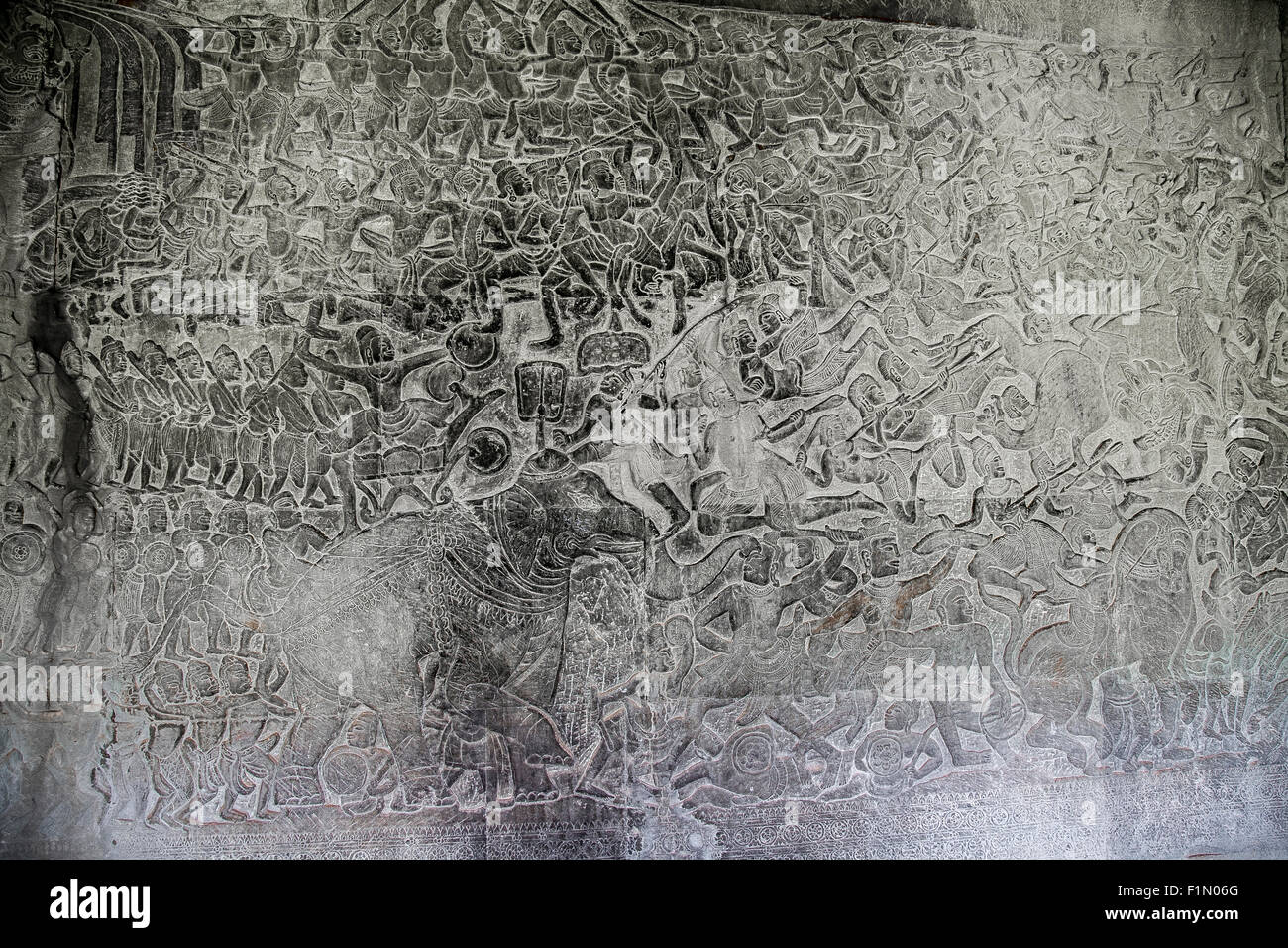 East Gallery XVI century. Victory of Vishnu over the Demons. Cambodia ...