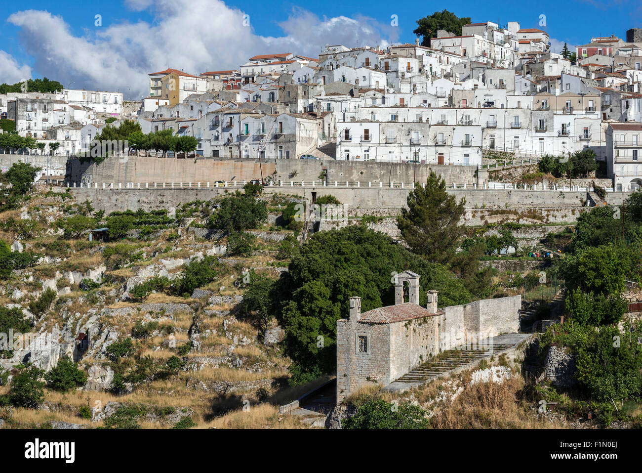 Monte Saint'Angelo on the Gargano Peninsula, Puglia, Southern Italy ...