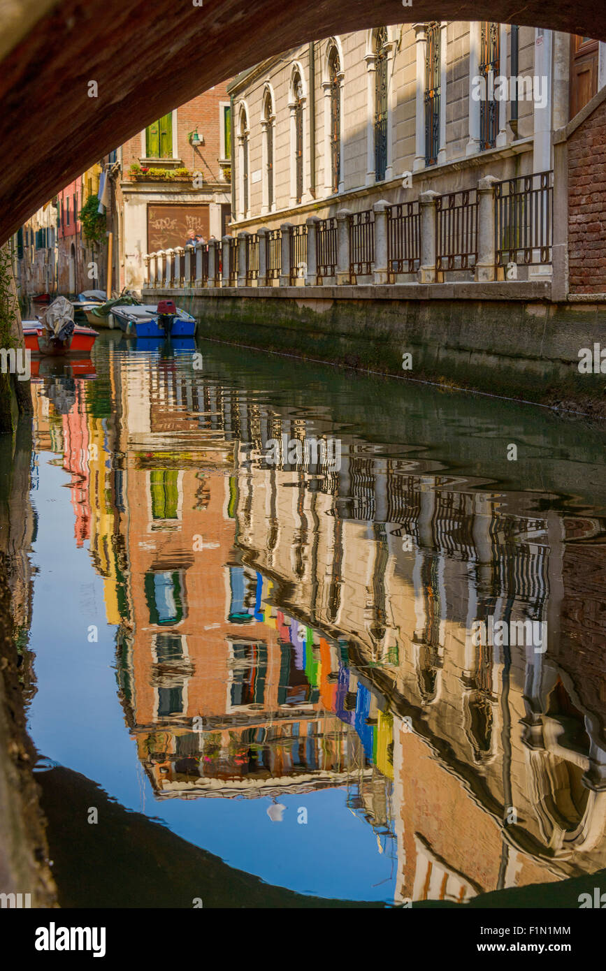 Reflection in Venice canal Stock Photo - Alamy