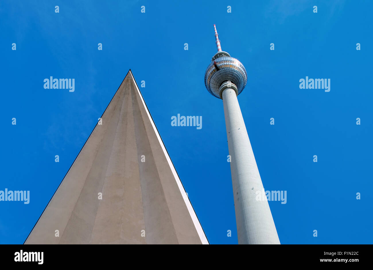 The famous Television Tower at Alexanderplatz in Berlin, Germany Stock ...