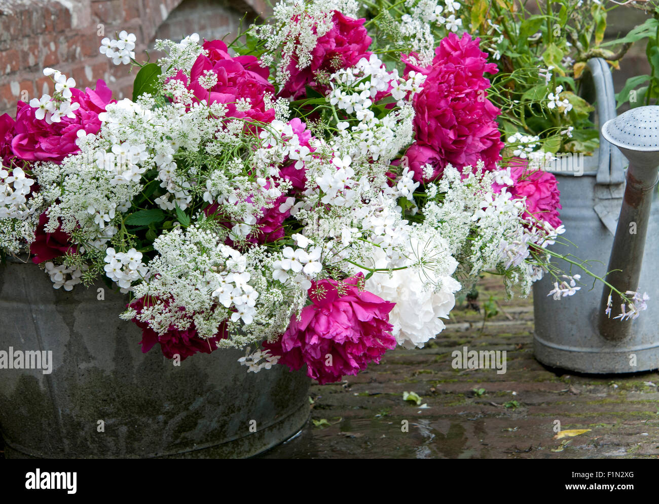 peonies spring bouquet Stock Photo - Alamy