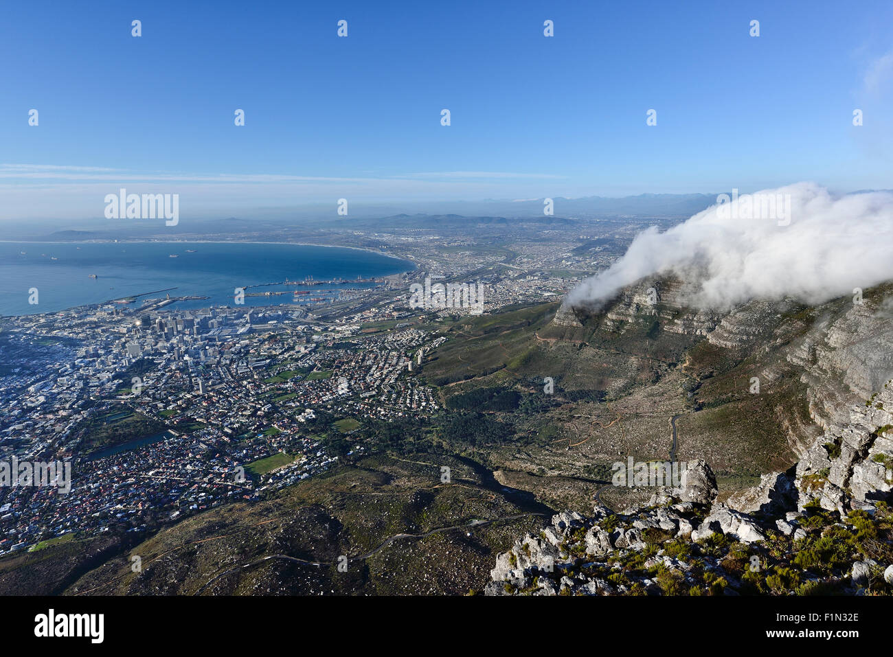 South Africa, Cape Town, view from the Table Mountain Stock Photo - Alamy