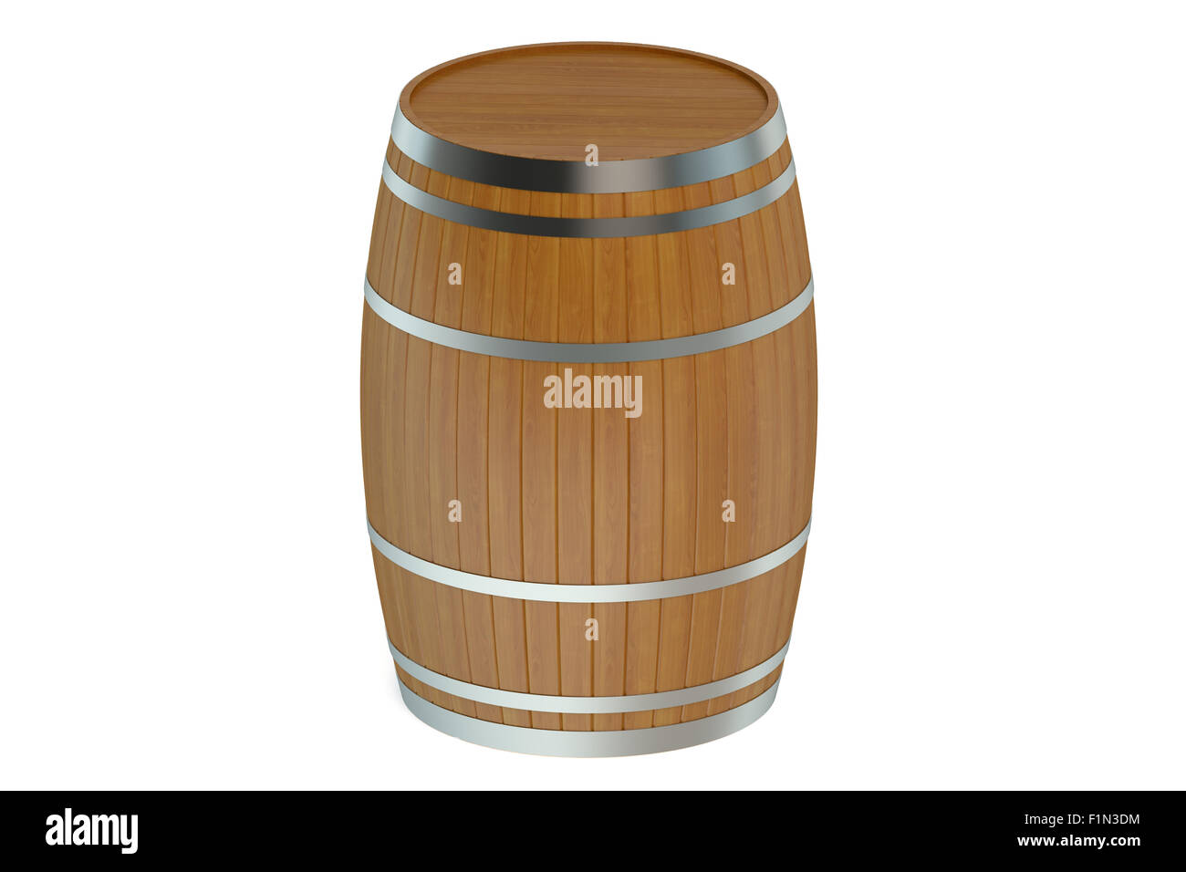 Wooden barrel isolated on white background Stock Photo - Alamy