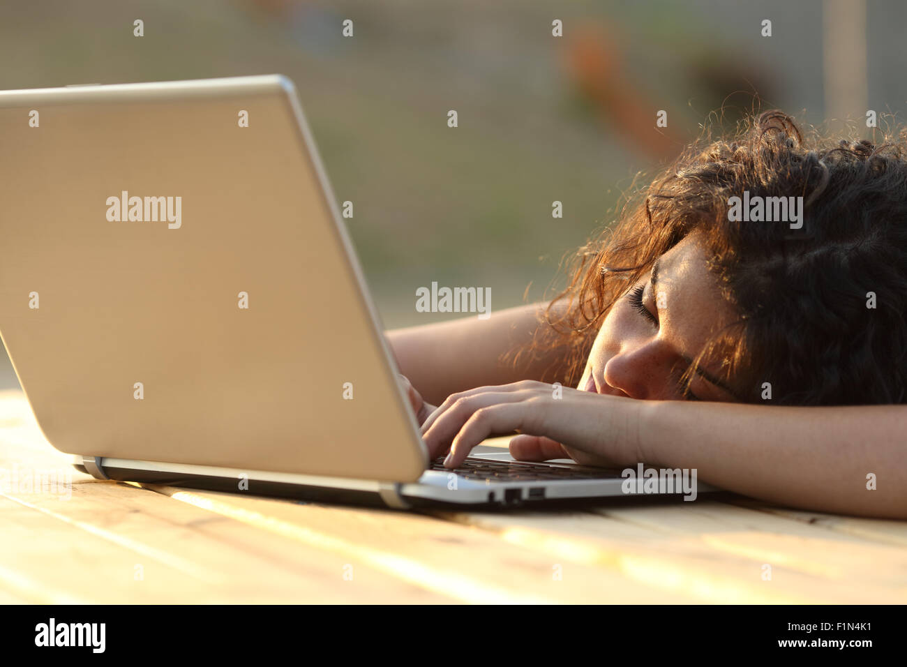 Woman sleeping while working people hi-res stock photography and images ...