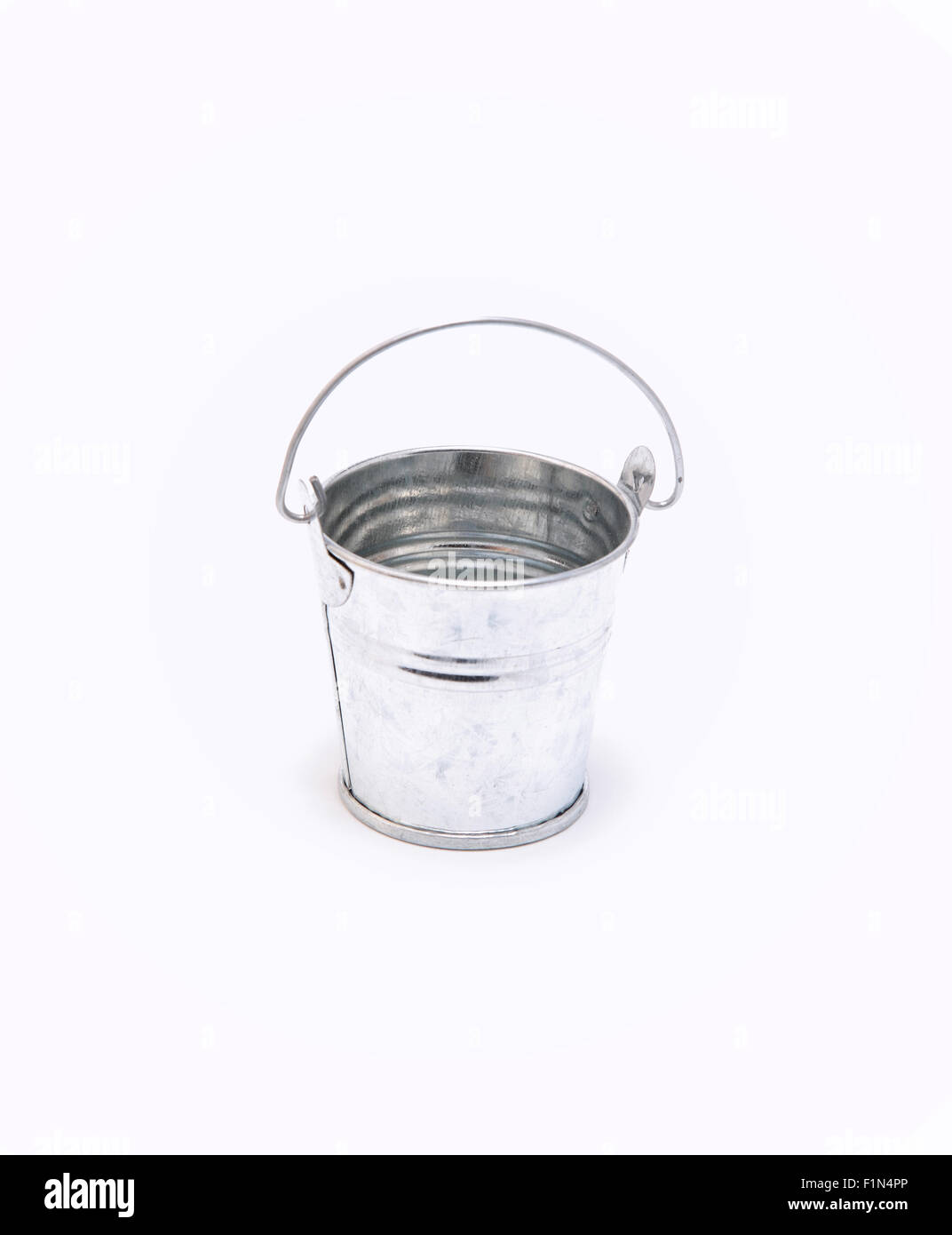 metal pail on a white background Stock Photo - Alamy