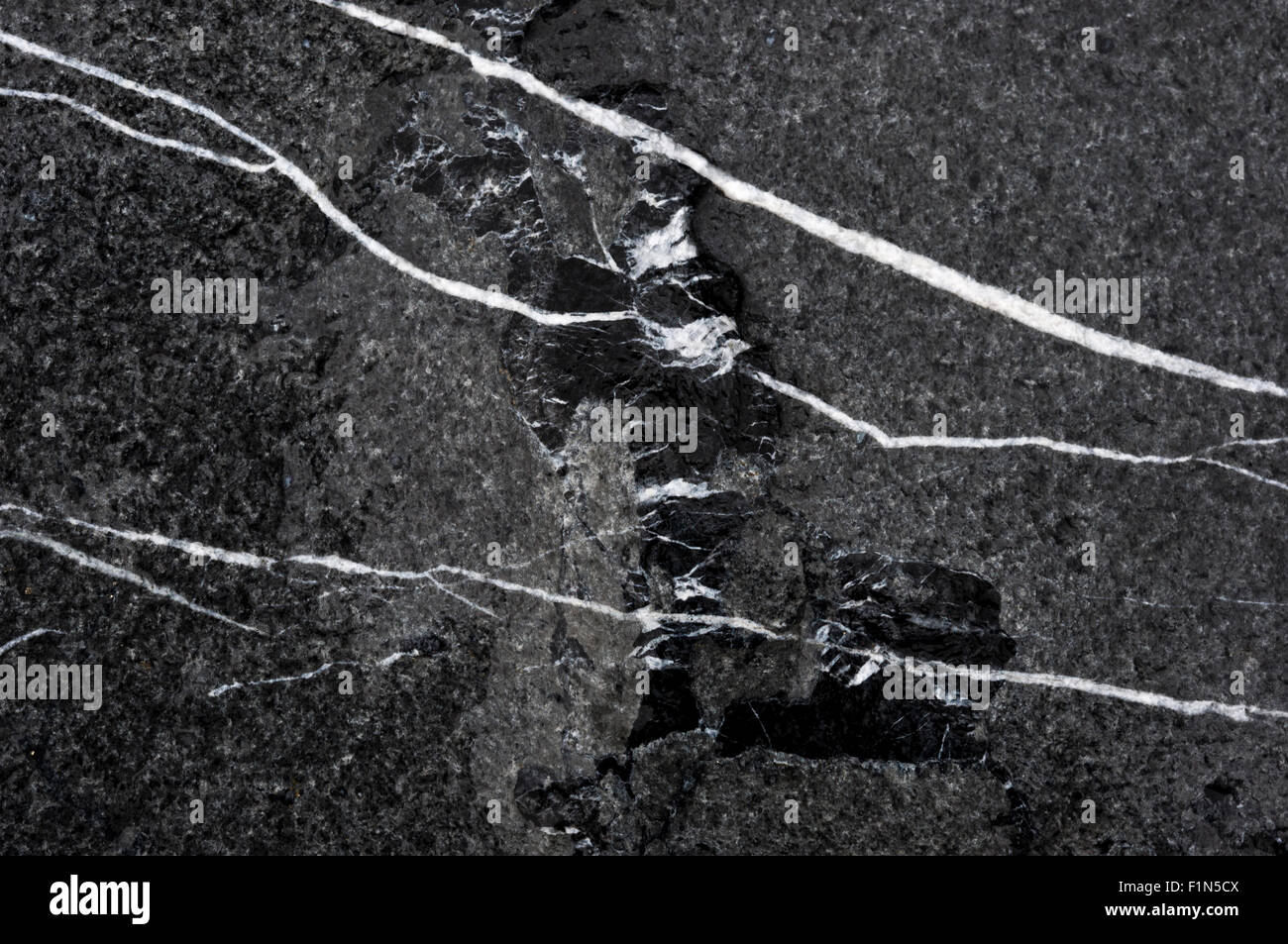 Lines of quartz in dark rocks on a Pembrokeshire beach Stock Photo - Alamy
