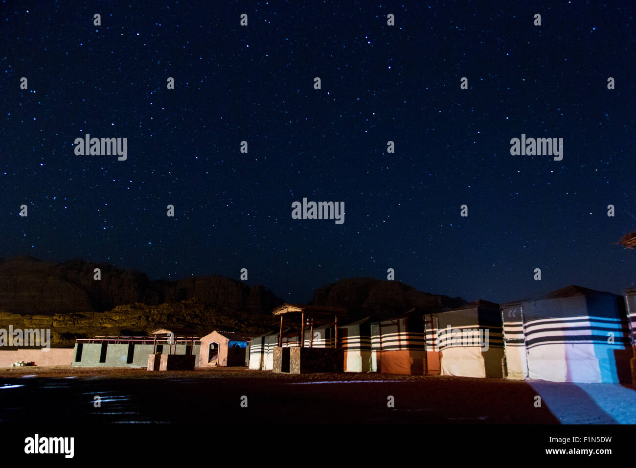 Milky way galaxy from Wadi Rum Desert, Jordan Stock Photo - Alamy