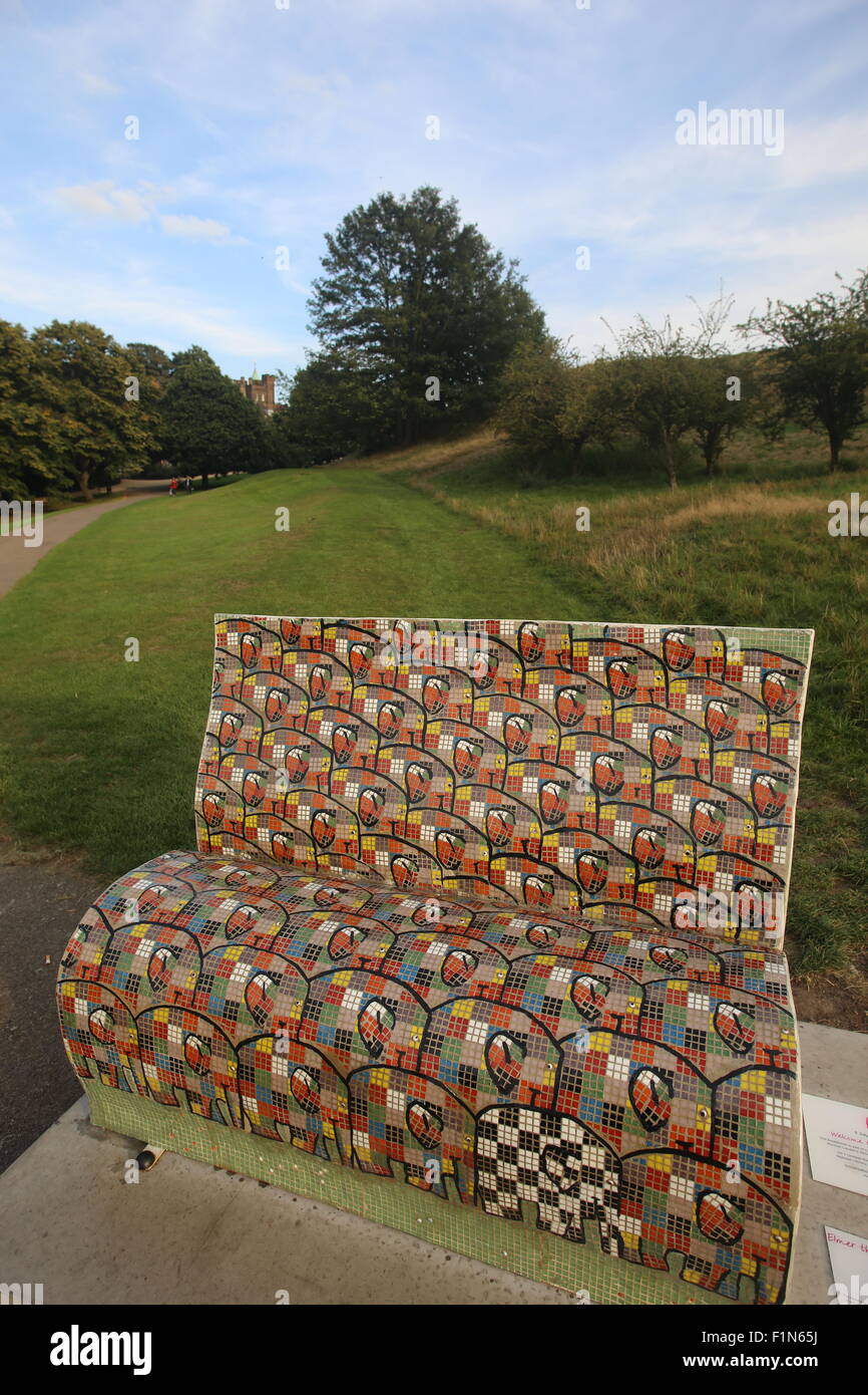 London Book Benches Stock Photo - Alamy
