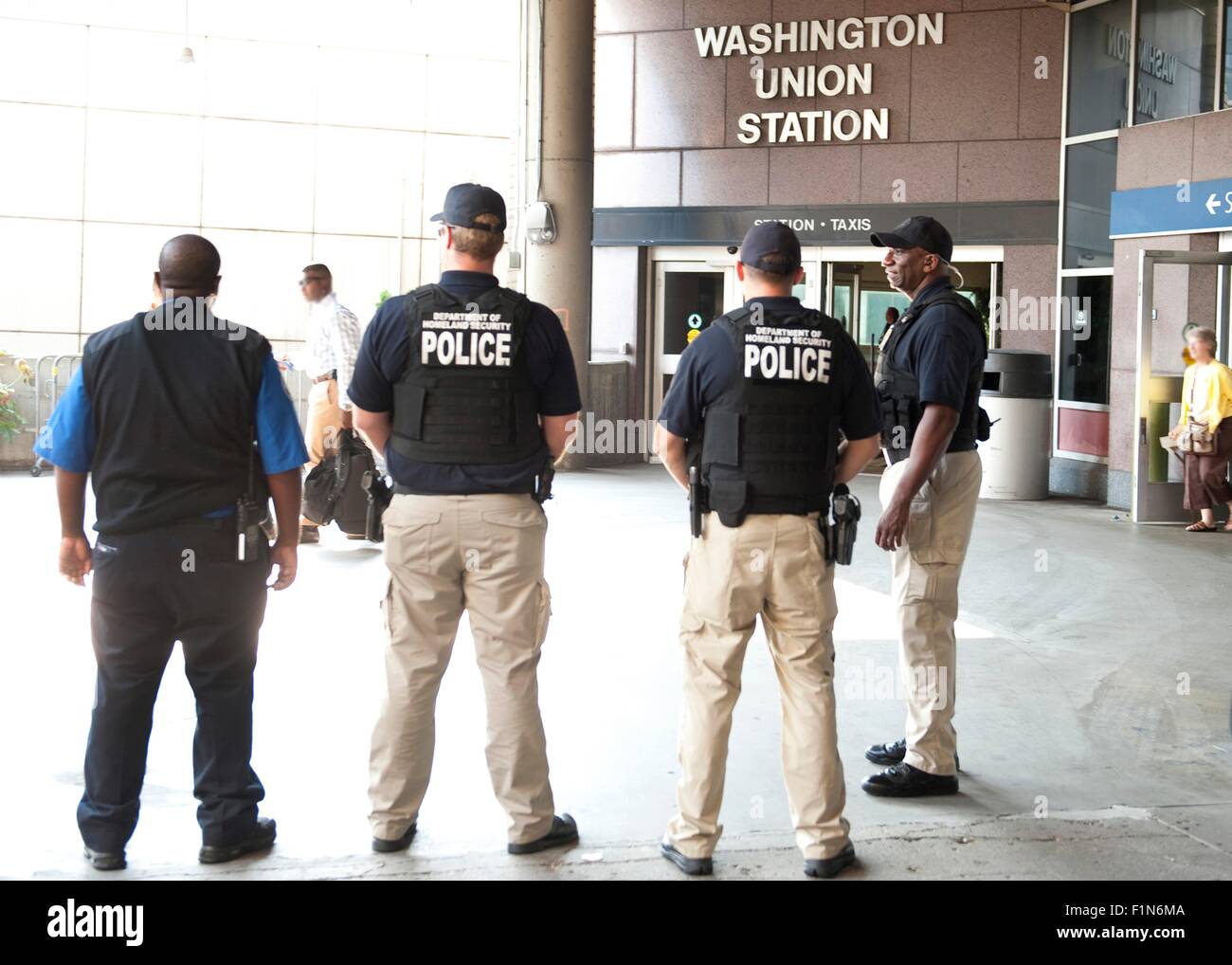 Washington DC, USA. 4th September, 2015. Members from Amtrak police ...