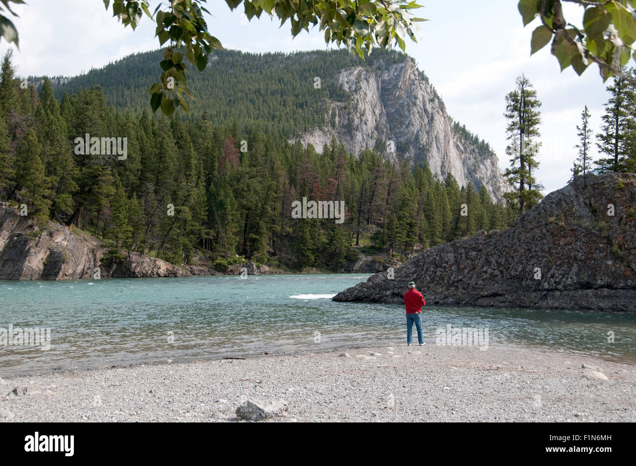 Fishing near Banff Canada Stock Photo - Alamy