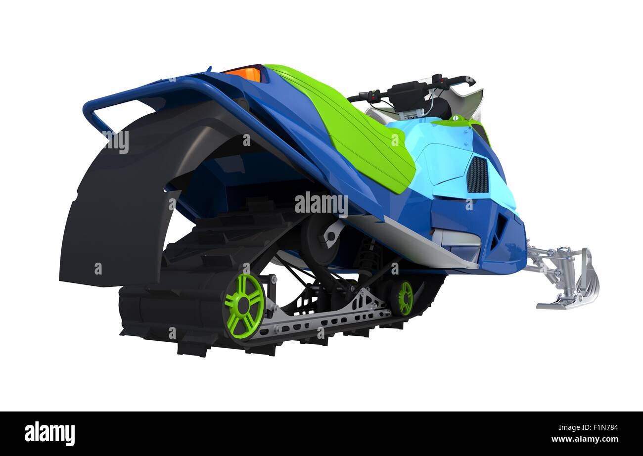 Snowmobile Illustration Isolated on Solid White Background. Colorful ...