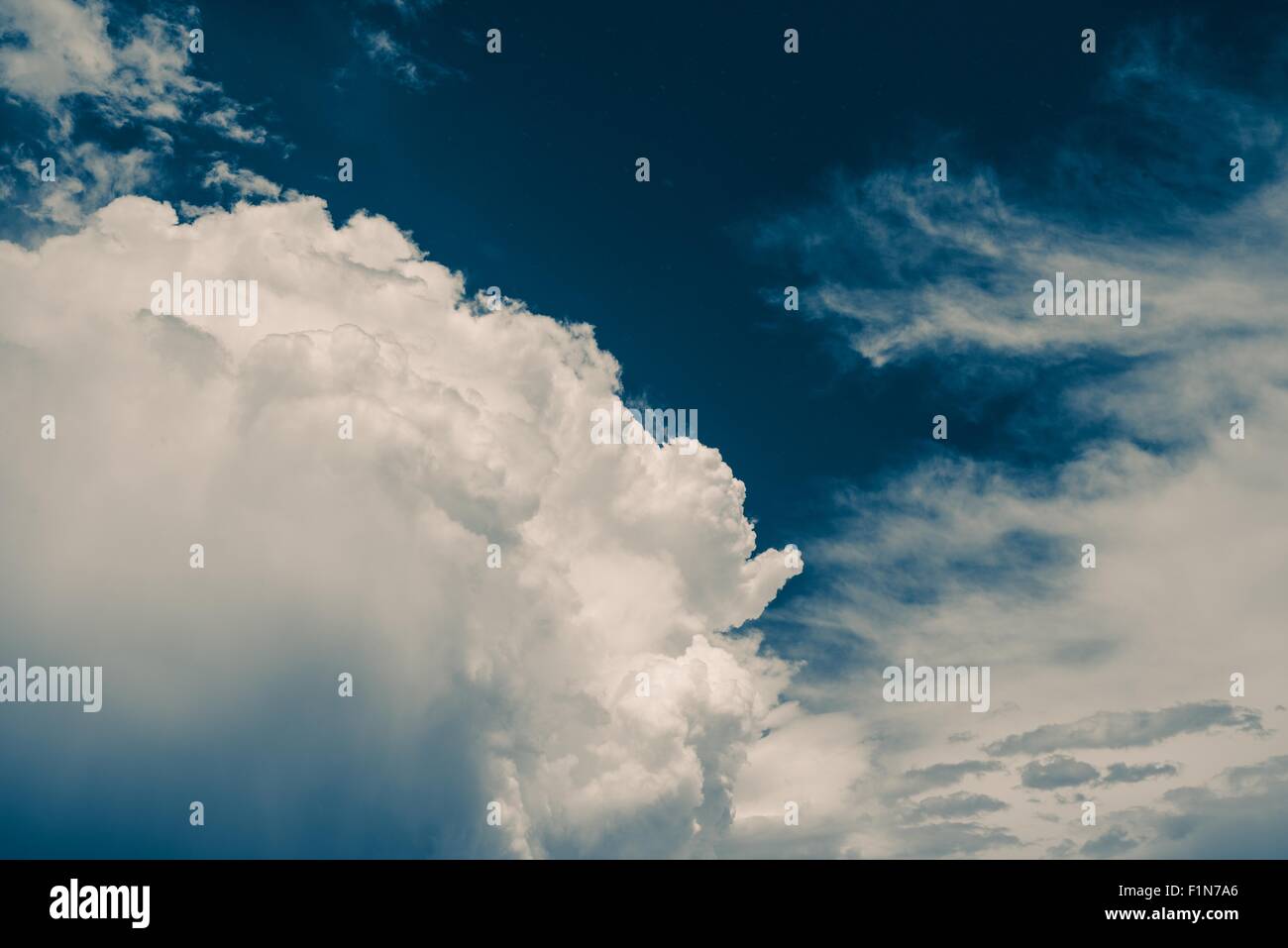 Cloudscape with Falling Small Rain Drops. Clouds Background Stock Photo ...