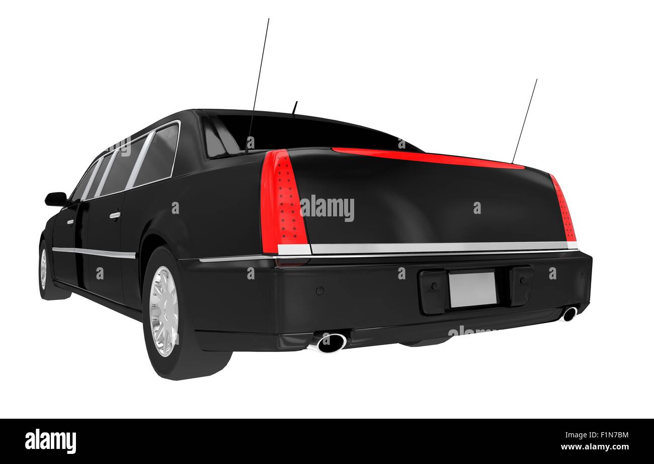Limousine Read View Isolated on White Background. Limo Graphic Stock ...