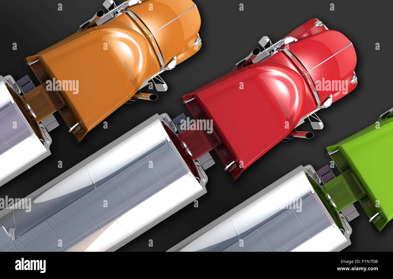 Top view tractor trailer illustration hi-res stock photography and ...