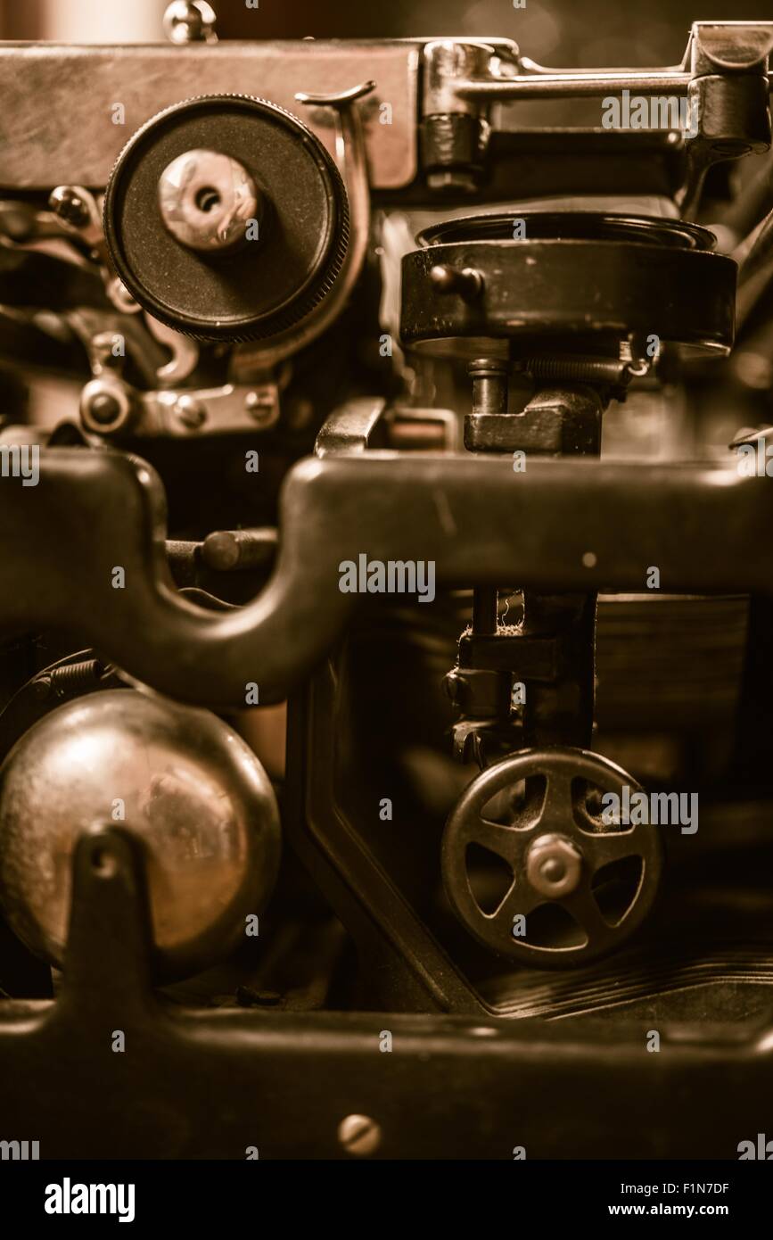 Old Iron Machine Closeup. Vintage Machinery Stock Photo - Alamy