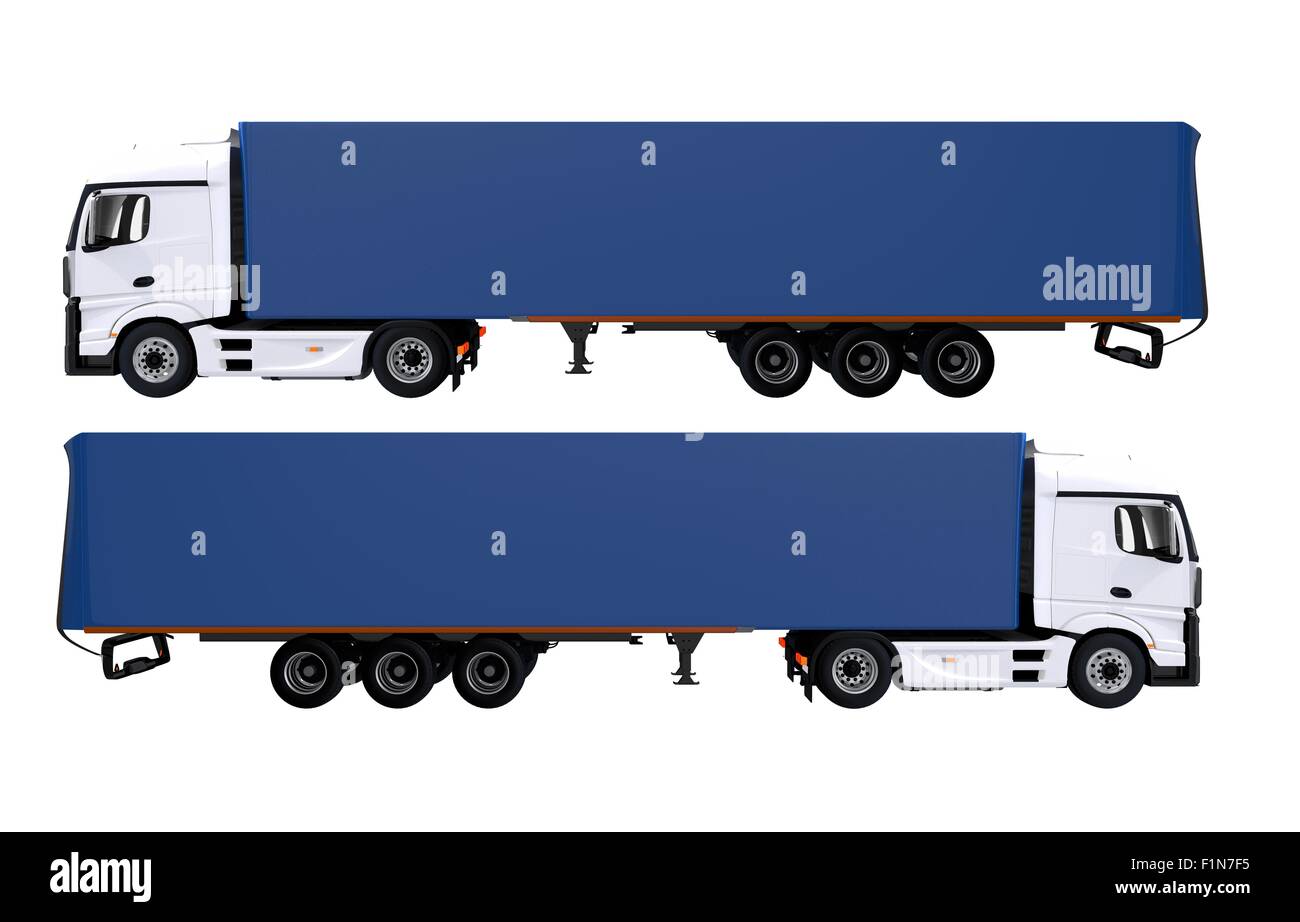 Industrial trailers Cut Out Stock Images & Pictures - Alamy