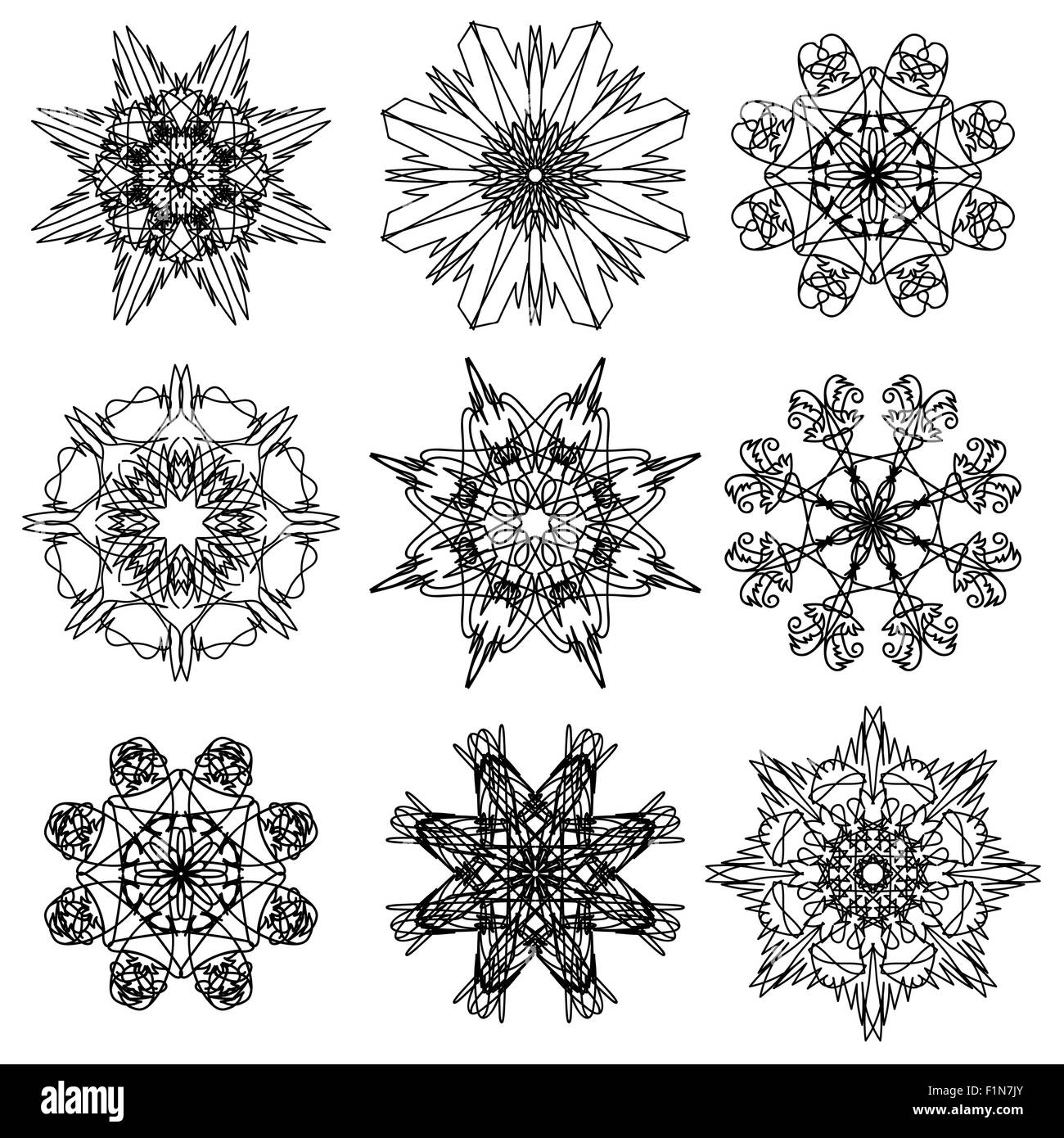Round Ornamental Geometric Pattern Stock Vector Image & Art - Alamy