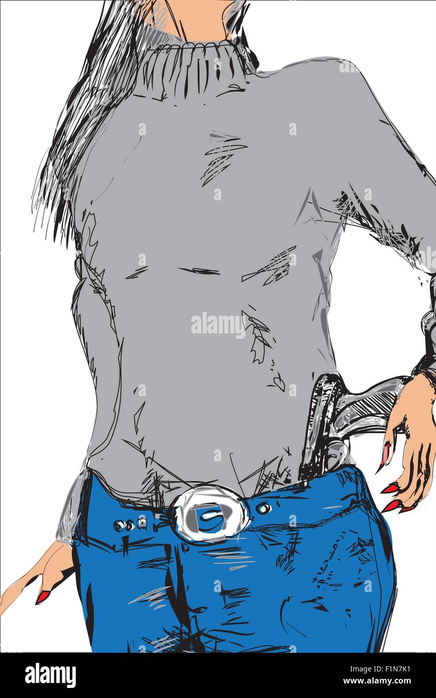 Woman With A Gun Stock Vector Image & Art - Alamy