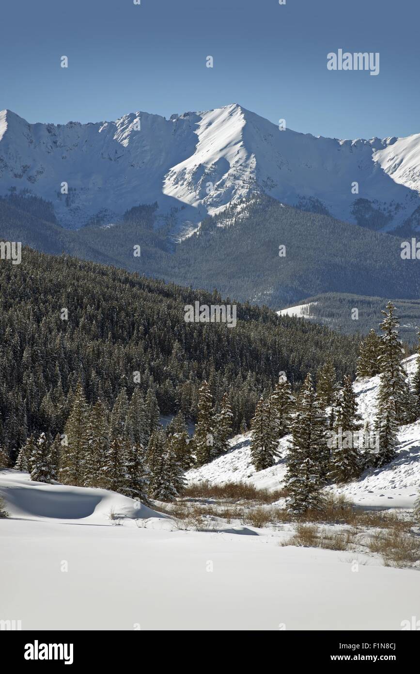 Summit County Winter. Colorado Sunny Scenic Winter Landscape. Rocky ...