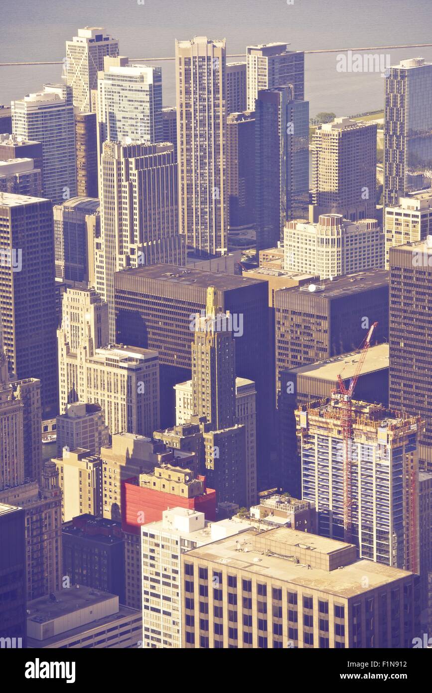 Chicago illinois aerial streets hi-res stock photography and images - Alamy