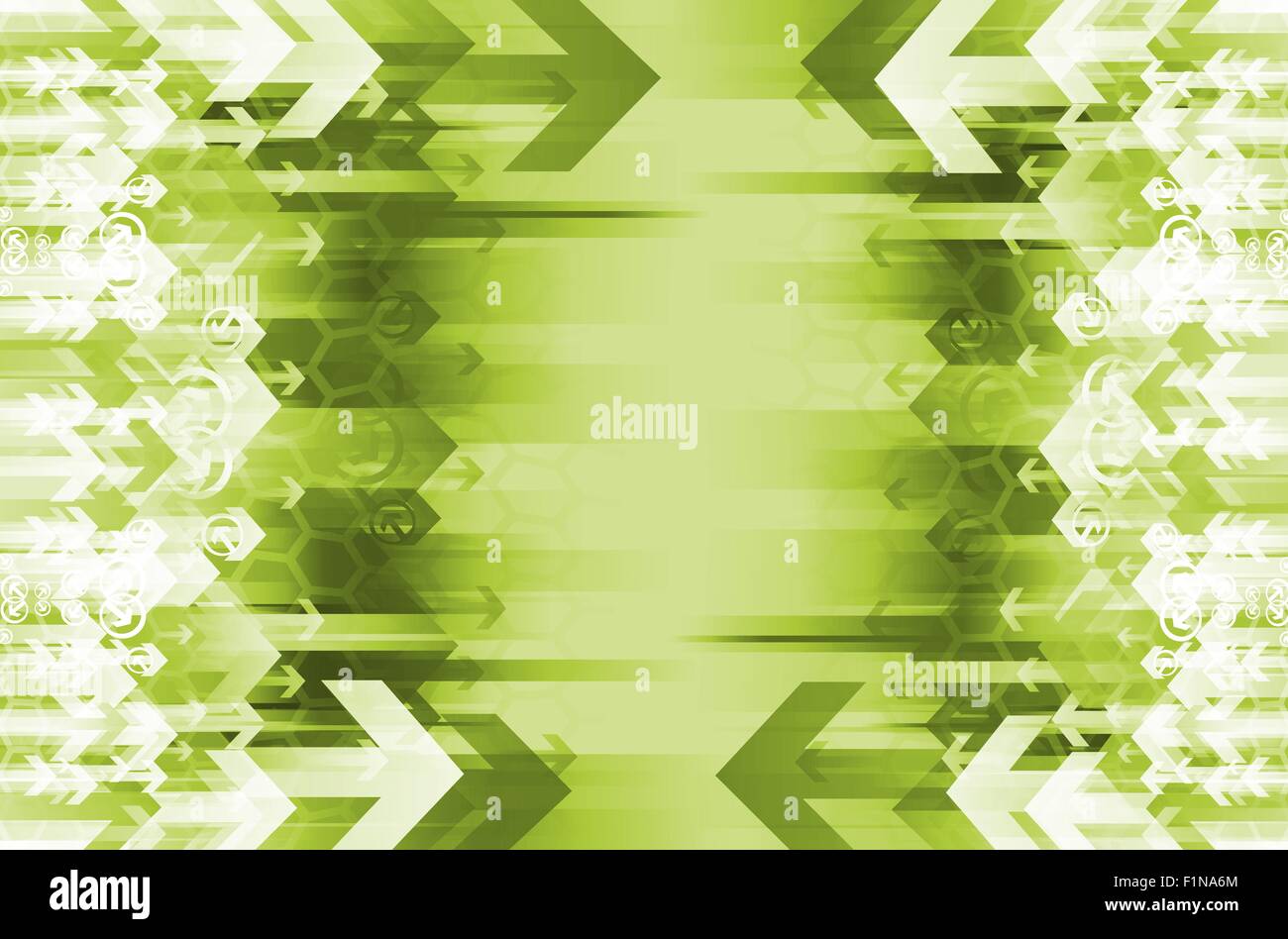 Green Tech Arrows Background. Abstract Technology Backdrop Illustration ...