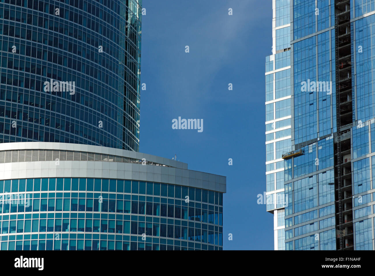 Close up view of modern office blocks Stock Photo - Alamy