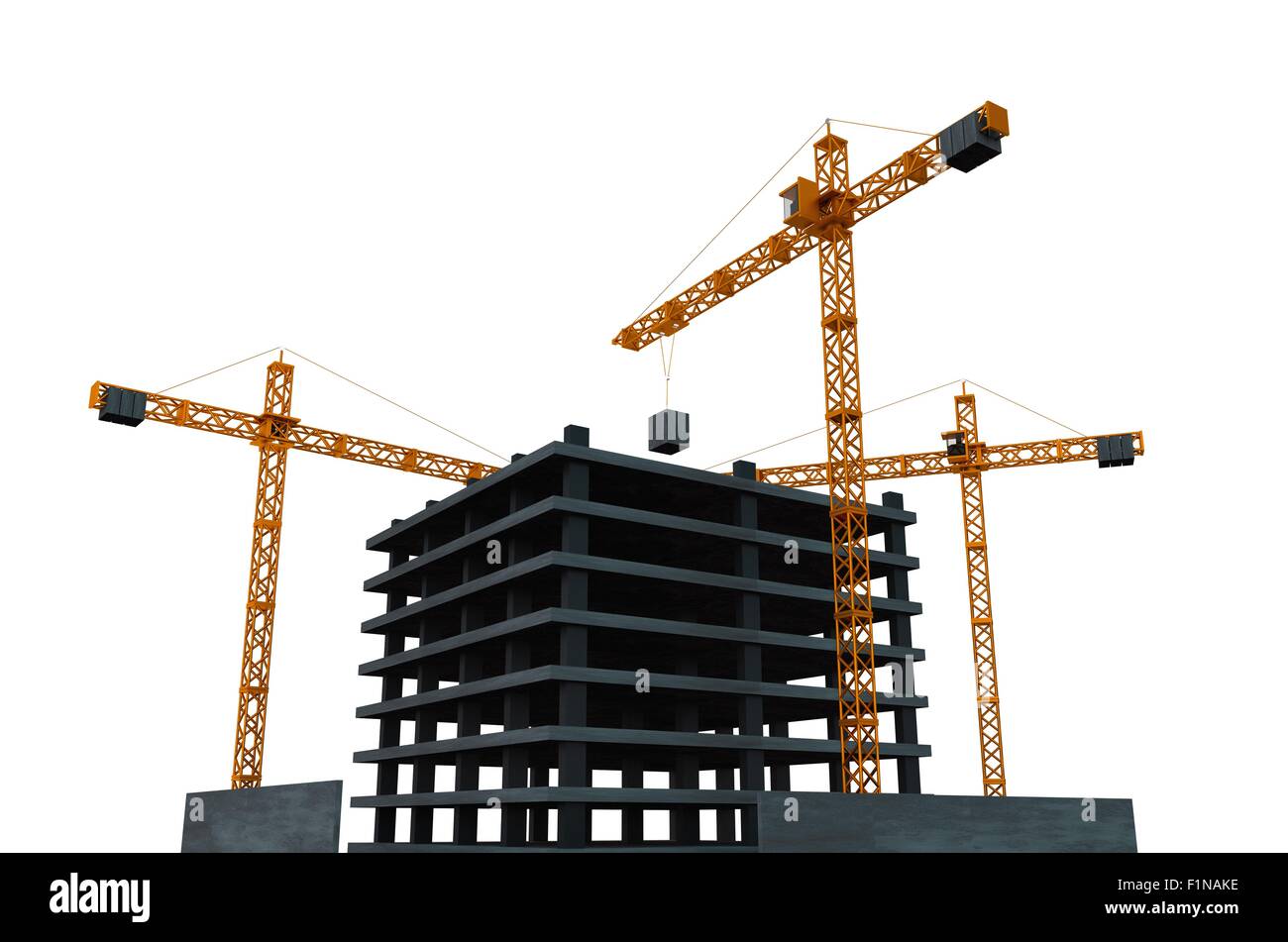 City Development Construction Site with Multi Levels Building ...