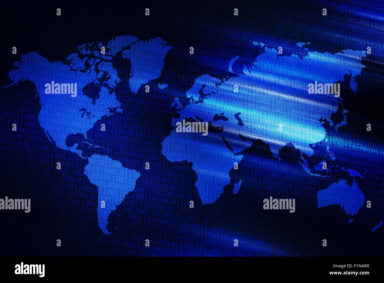 Digital World Background - Dark Blue Digital World Abstract Background ...