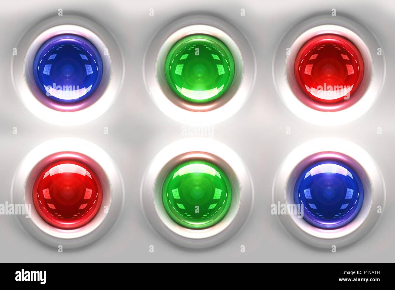 Colorful Glassy 3D Buttons Background. 3D Rendered Illustration Stock ...