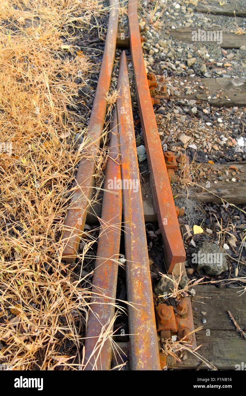 Rusty rail track sleeper hi-res stock photography and images - Alamy