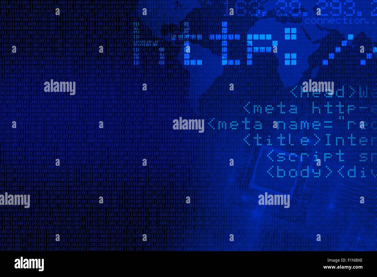 Coding world programming globe hi-res stock photography and images - Alamy