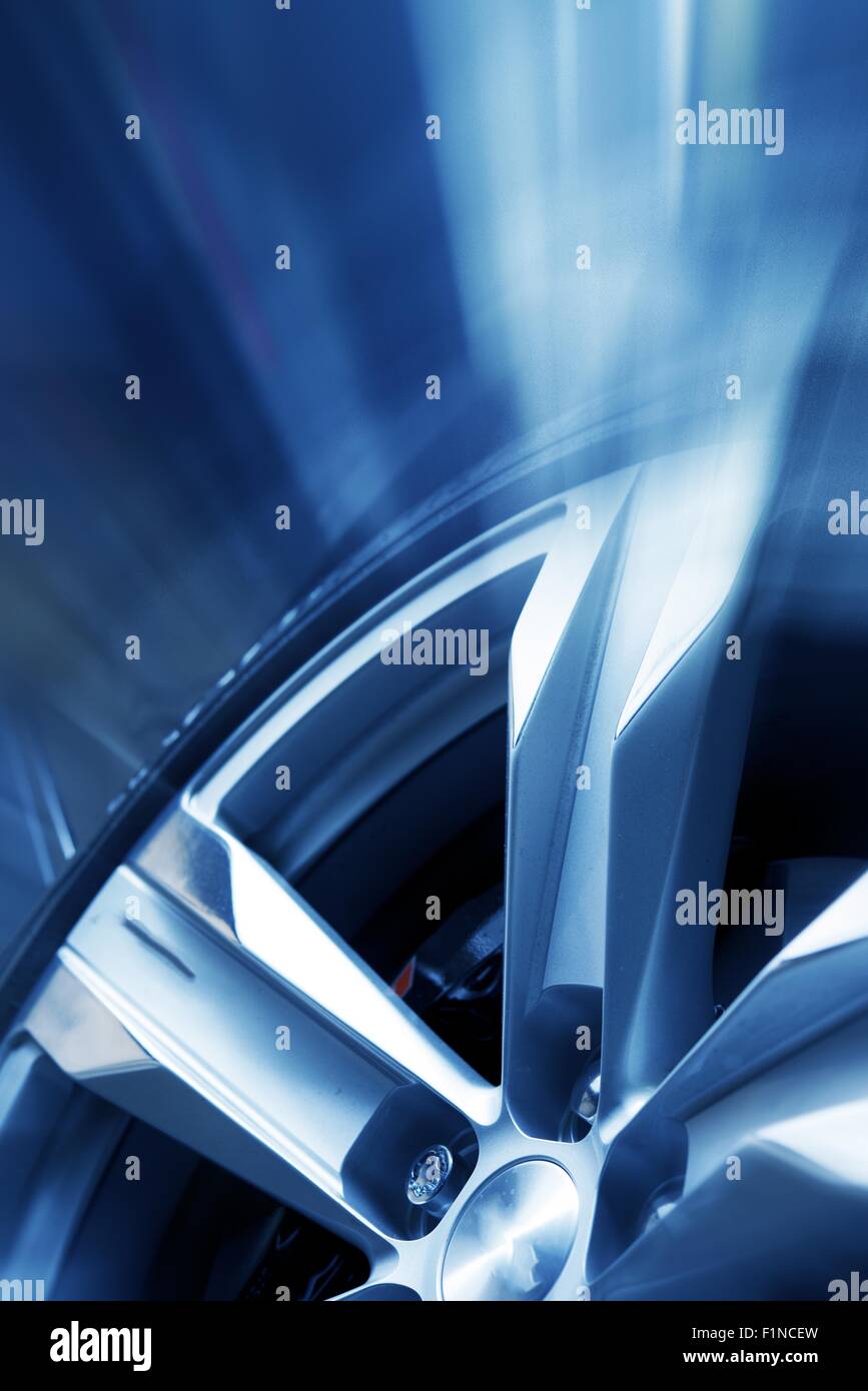 Rims and Tires Background. Cool Elegant Aluminium Wheel - Action Blue ...