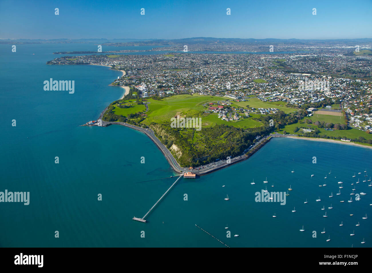 Orakei Wharf and Bastion Point, Auckland, North Island, New Zealand ...
