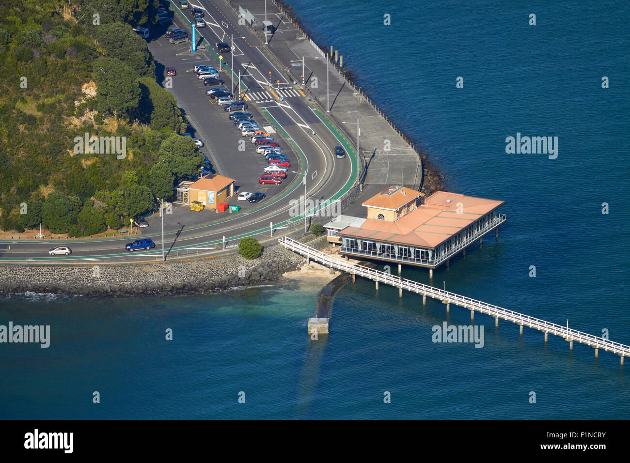 Orakei Wharf, Auckland, North Island, New Zealand - aerial Stock Photo ...
