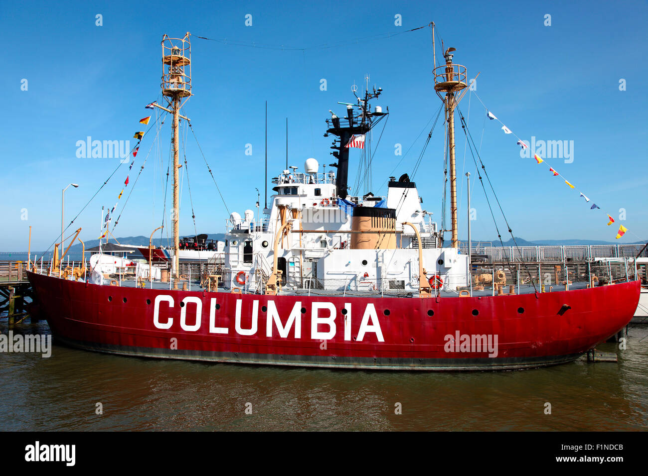 The Columbia ship lighthouse a museum in Astoria OR Stock Photo - Alamy