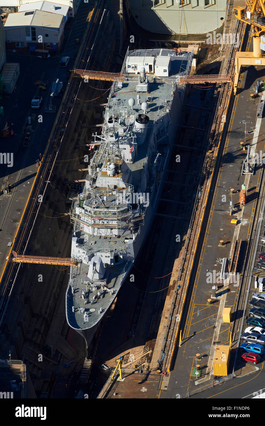 NZ Navy Frigate Te Mana in historic Calliope Dry Dock (built 1888 ...